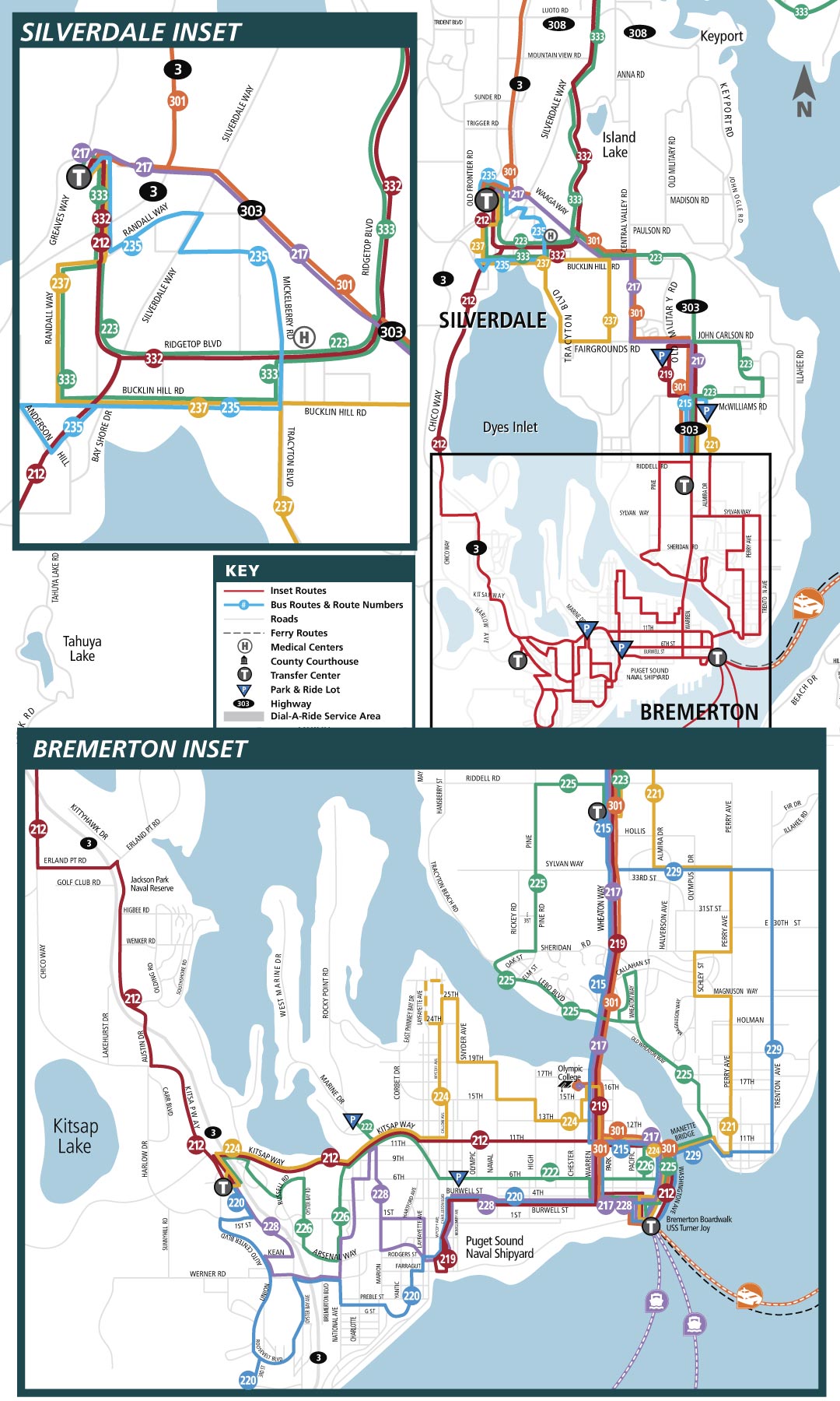 Central Kitsap System Map | Kitsap Transit